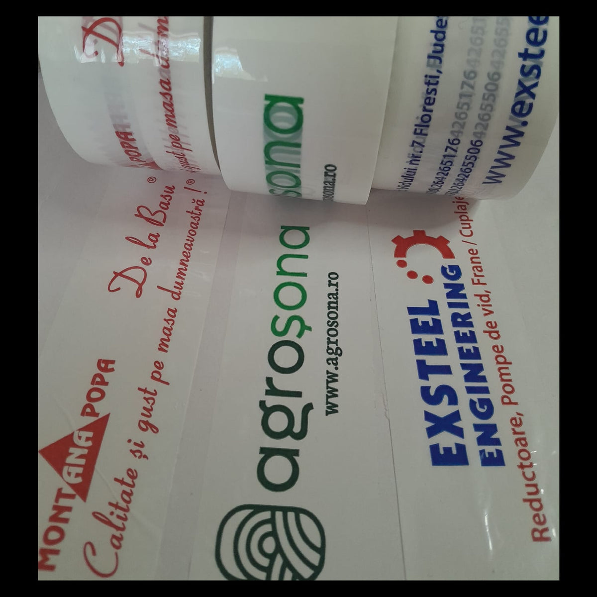 Banda adeziva Personalizata 2 culori,48 mm x60 m – packmaster.ro